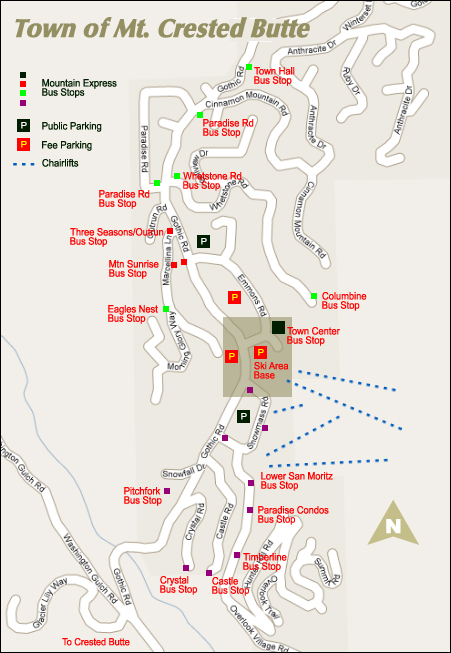 Map Of Crested Butte Colorado